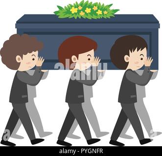 Funeral casket clipart, coffin illustration vector Stock Vector Image ...