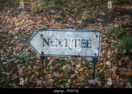 Next Tee sign on the course of the Circolo Golf Torino during the DS ...