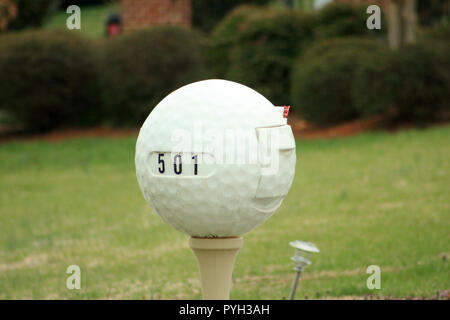 Original golf ball-shaped mailbox Stock Photo - Alamy