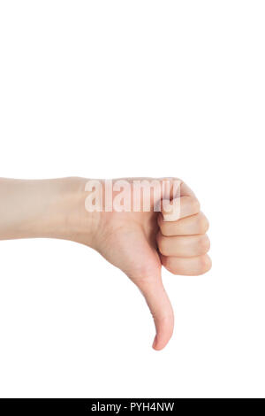 Negative woman show no decline forbidden rule isolated over yellow ...