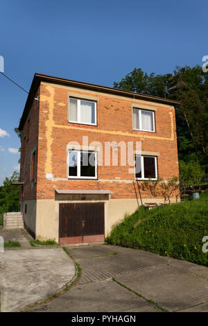 Typified red brick family Bata houses in Zlin, Moravia, Czech Republic ...