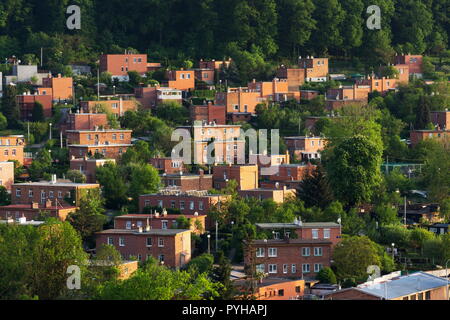 Typified red brick family Bata houses in Zlin, Moravia, Czech Republic ...