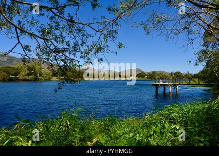 The pontoon at Riverview park, Ross River, Townsville, Queensland ...