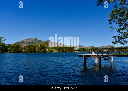 The pontoon at Riverview park, Ross River, Townsville, Queensland ...