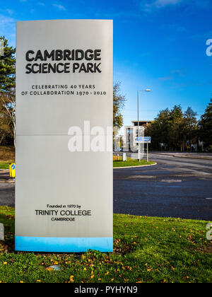 Cambridge Science Park - Signs at the entrance to Cambridge Science ...