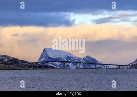 road bridge to sommaroy island, kvaloya, troms,tromso,norway Stock ...