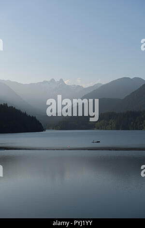 Capilano Lake behind the Cleveland Dam in North Vancouver, British ...