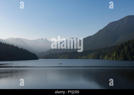 Capilano Lake behind the Cleveland Dam in North Vancouver, British ...