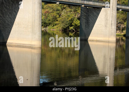 Large bridge over James River on Blue Ridge Parkway, Virginia, with ...