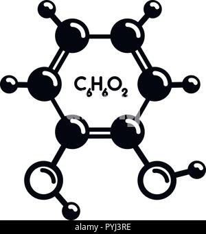 Catechol (pyrocatechol ) molecule - structural chemical formula and ...