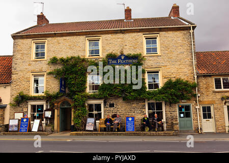 The Feathers pub in Helmsley, North Yorkshire, England, UK. Helmsley is ...
