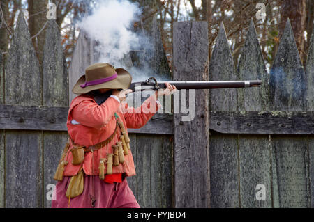 Virginia Historic Jamestowne Jamestown Fort James replica closeup wood ...
