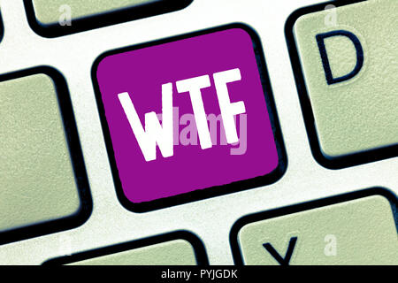 Word writing text Wtf. Business concept for offensive slang written ...