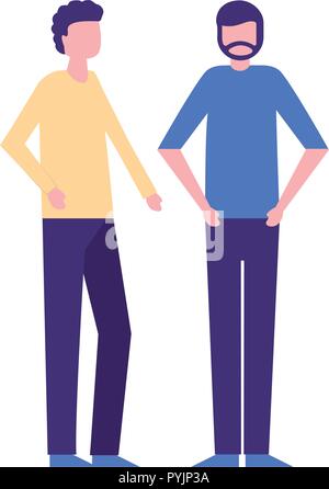 two men standing characters white background Stock Vector Image & Art ...