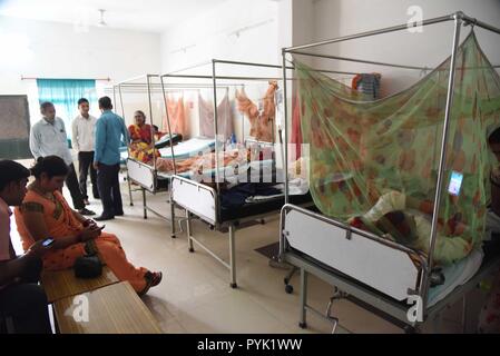 Indian patients suffering from dengue fever get treatment in special ...