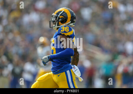 Los Angeles Rams cornerback Dominique Hatfield (36) gives his thumbs up ...