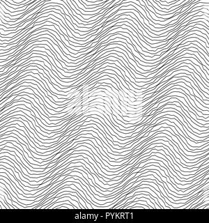 Halftone background. Wavy, zig-zag diagonal parallel lines. Abstract monochrome pattern. Vector ...