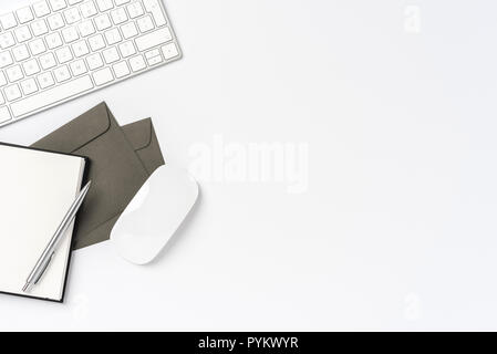 Elegant office desktop. Top view Stock Photo - Alamy
