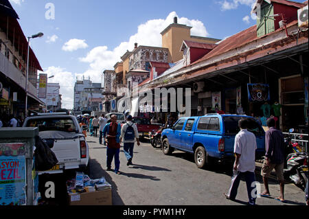 Shopping street in downtown Port Louis, Mauritius Stock Photo - Alamy