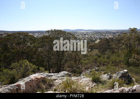 View over Goulburn from Rocky Hill, Goulburn, NSW, Australia Stock ...
