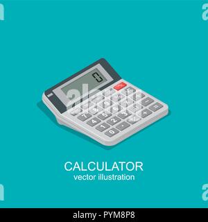 calculator math device isometric Stock Vector Image & Art - Alamy