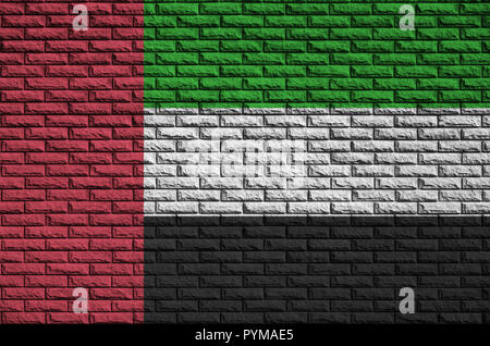 United Arab Emirates flag mural painted on wall texture Stock Photo - Alamy