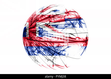 Abstract Hawaii sparkling flag. American Christmas ball holiday concept ...