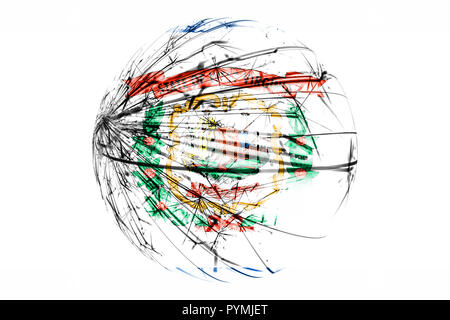 Abstract Virginia sparkling flag. American Christmas ball holiday ...