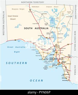 Road vector map of the Western Australian state Stock Vector Image & Art - Alamy