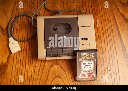 Commodore 64 cassette tape home computer video game from the 80's Stock ...