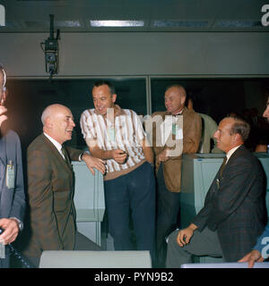 (15 Nov. 1966) --- Dr. Robert R. Gilruth (right), with astronauts, from ...
