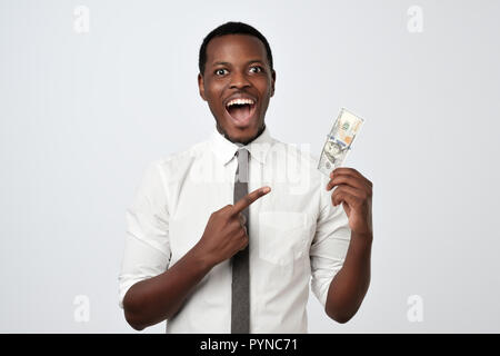 Face of young happy African businessman with eyeglasses thinking Stock ...
