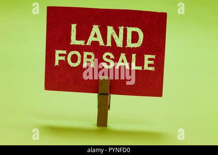 Red Land For Sale Or Lease Sign Outside Stock Photo - Alamy