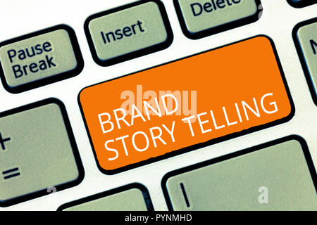 Text sign showing Brand Story Telling. Conceptual photo Breathing Life ...