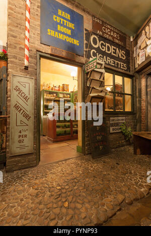 Interior view of recreaterd victorian street scene in Abbey House ...