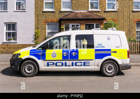 British Transport Police dog section van driving along motorway Stock ...
