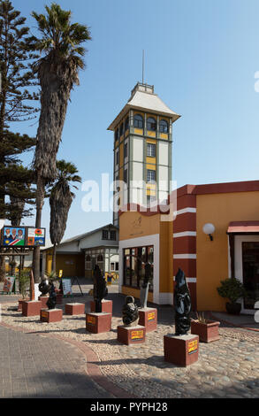 Swakopmund, Namibia; German - influenced architecture in the town ...