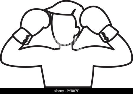 boxer training avatar character vector illustration design Stock Vector ...