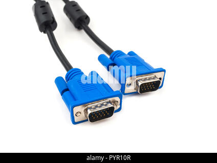VGA tech pc input cable connector isolated on white background Stock ...