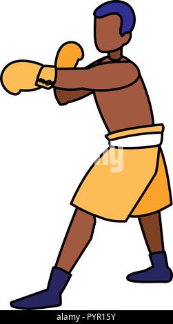 boxer training avatar character vector illustration design Stock Vector ...