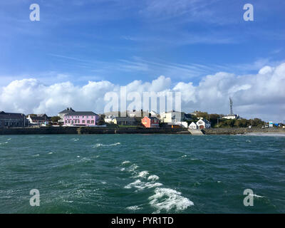Kilronan, Inishmore, Ireland. 19 September, 2018. View of the coastline ...