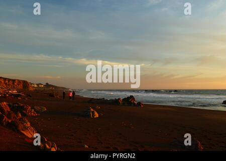 Sunset on Moonstone Beach Stock Photo - Alamy