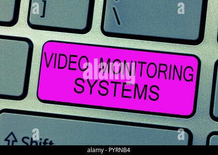 Text sign showing Video Surveillance. Word for system of monitoring ...
