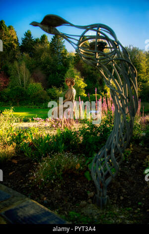 Statue of suffragette Emily Davison, Carlisle Park, Morpeth ...