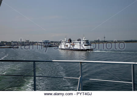 Ferry harbour Puttgarden, Fehmarn, Schleswig-Holstein, Germany Stock ...