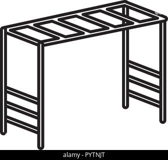 monkey bars icon over white background, vetor illustration Stock Vector ...