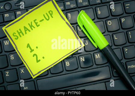 Handwriting text Shake Up. Concept meaning way of meeting someone or ...