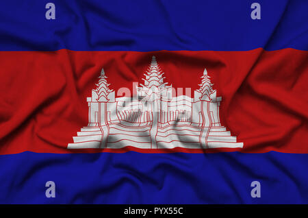 Cambodia flag depicted on many small shiny sequins. Colorful festival ...