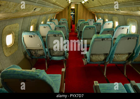 Russia Airport. The cabin of the legendary Soviet aircraft, the world's ...