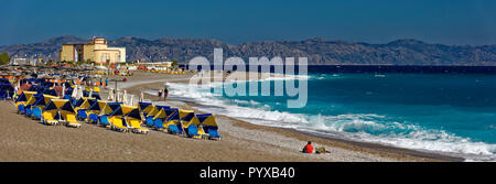 Elli Beach in Rhodes Town, Rhodes, Greece Stock Photo - Alamy